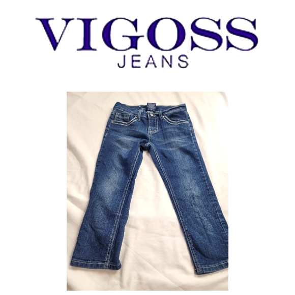 Vigoss | Bottoms | Vigoss Dark Wash Capri Jeans W Heavy Stitch Detail ...